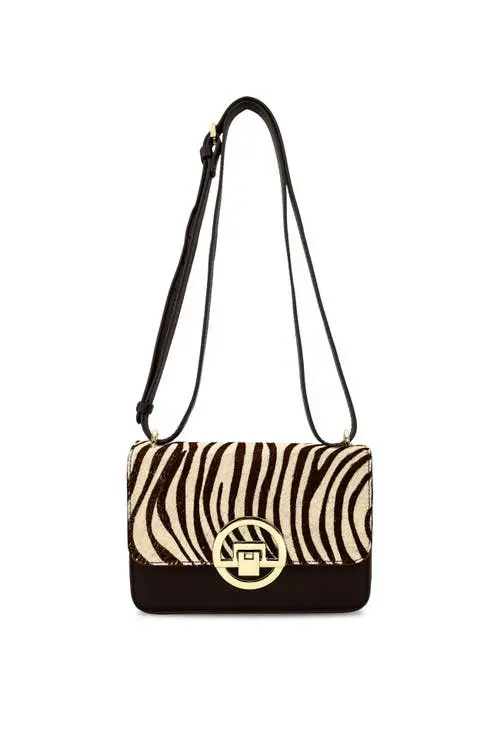 APATCHY LONDON The Tilly Hair-on Leather Bag - Zebra