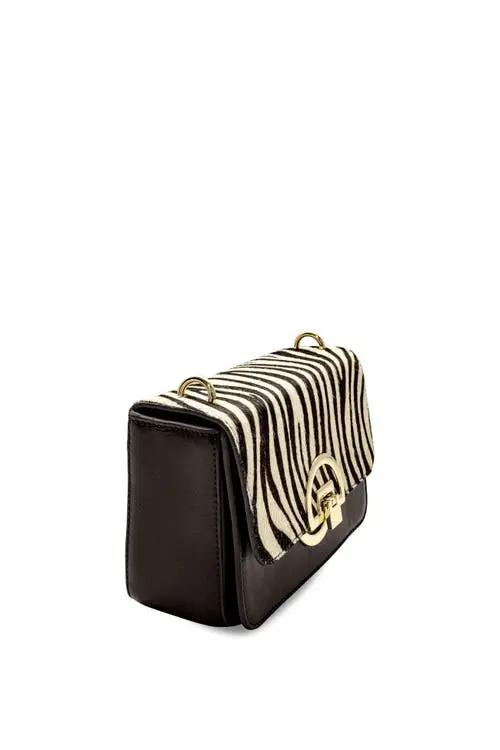 APATCHY LONDON The Tilly Hair-on Leather Bag - Zebra