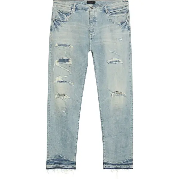 PURPLE BRAND P005 Distressed Straight Leg Jeans
