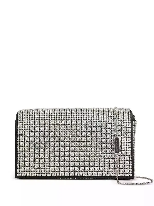 TWENTY FOURHAITCH Luniva Crystal-embellished Shoulder Bag - Silver