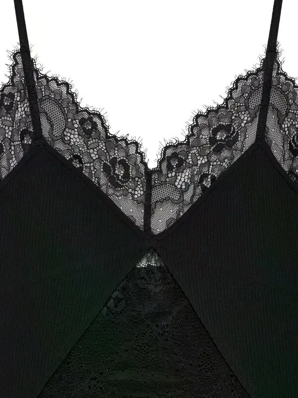 ANINE BING Tina Lace-trim Tank Top