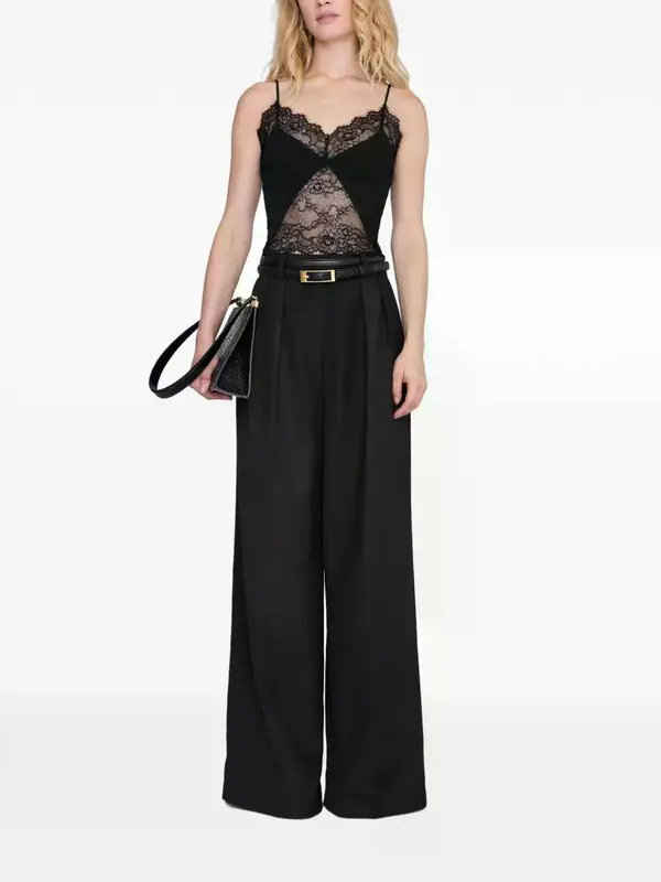 ANINE BING Tina Lace-trim Tank Top