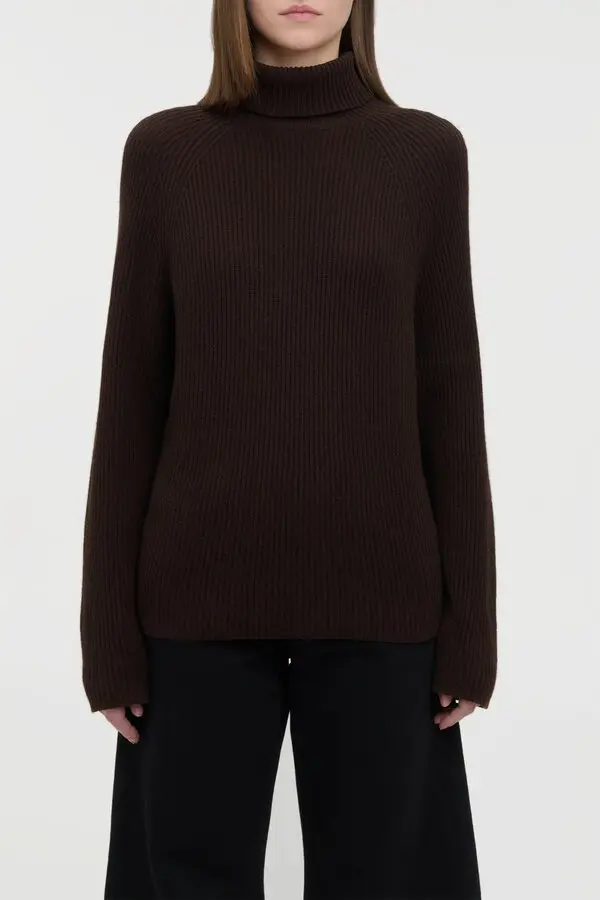 Gabriela Hearst Wigman Knit Turtleneck Sweater In Cashmere - Chocolate
