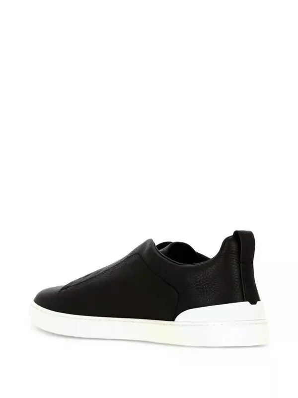 Zegna Triple Stitch Leather Sneakers