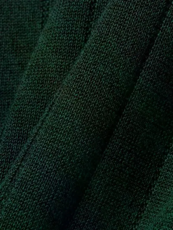 Lacoste Cable-knit Short-sleeve Polo Shirt