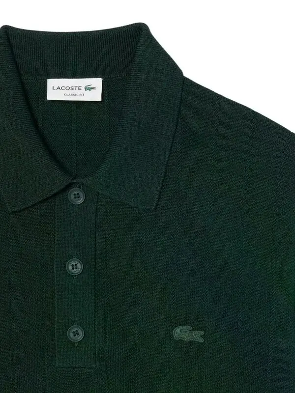 Lacoste Cable-knit Short-sleeve Polo Shirt
