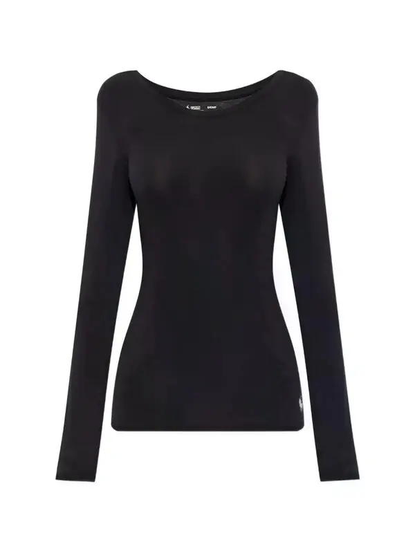 Polo Ralph Lauren Logo-embroidered Long-sleeve Pyjama Top - Black