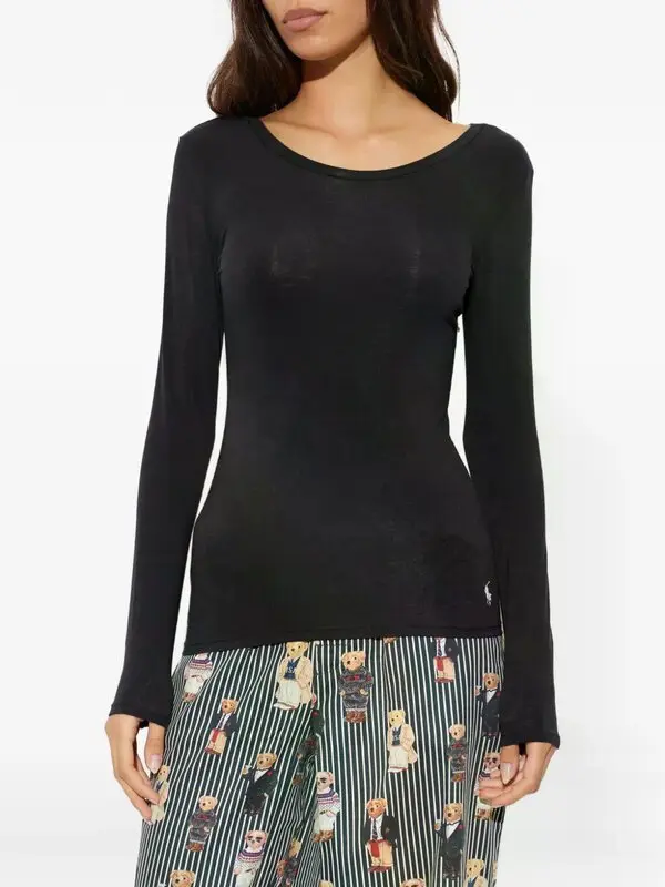 Polo Ralph Lauren Logo-embroidered Long-sleeve Pyjama Top