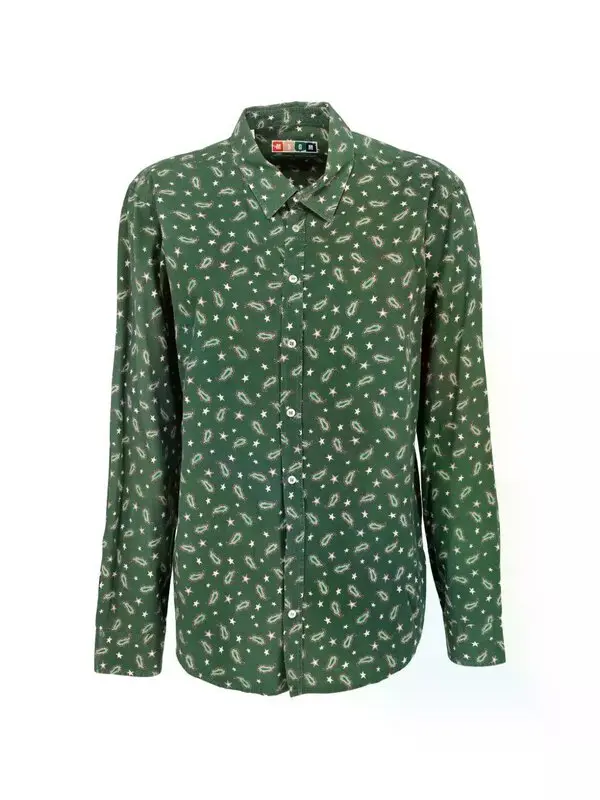 MSGM 2015 Paisley-pattern Star-print Shirt