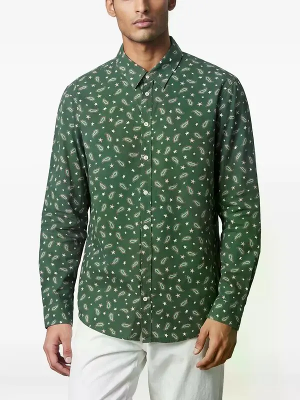 MSGM 2015 Paisley-pattern Star-print Shirt
