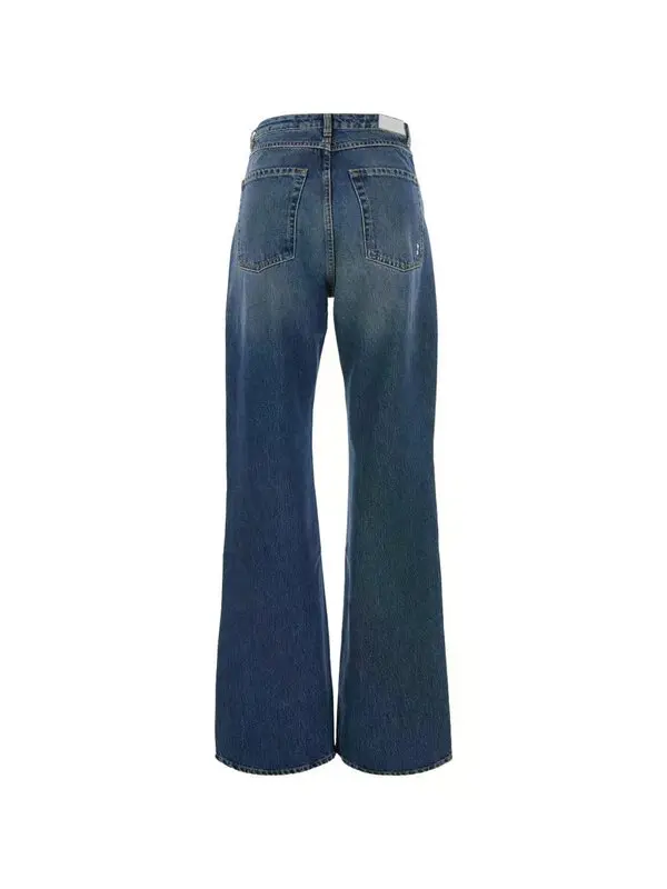 ICON DENIM LOS ANGELES Faded-effect Wide-leg Jeans - Blue