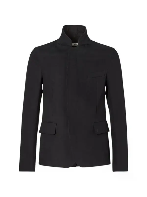 Fendi High-neck Flap-pocket Jacket
