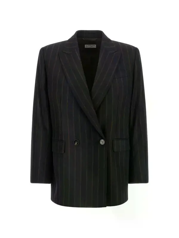 Alberto Biani Double-breasted Pinstripe Blazer