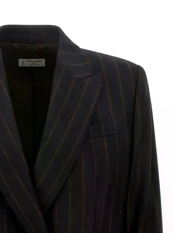 Alberto Biani Double-breasted Pinstripe Blazer