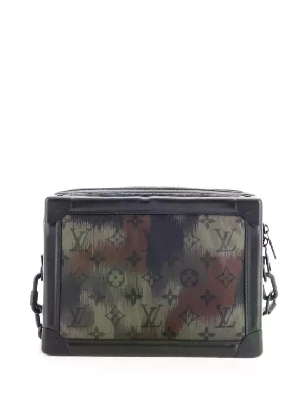 LOUIS VUITTON Soft Trunk Bag Limited Edition Camouflage Monogram Nylon Crossbody Bag - Black