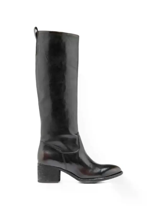 Officine Creative Denner 116 Polished Leather Boots - Black