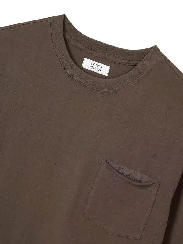 STUDIO TOMBOY Embroidered-detail Pocket T-shirt