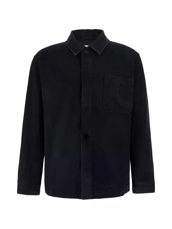 Saint Laurent Cassandre Overshirt In Cotton Linen Garbardine