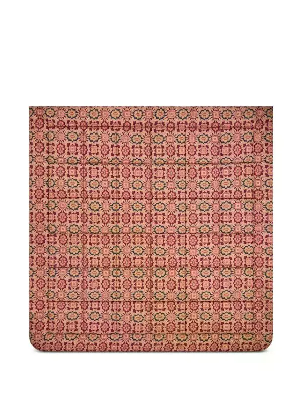 Etro Mosaic-motif Quilted Cushion - Red