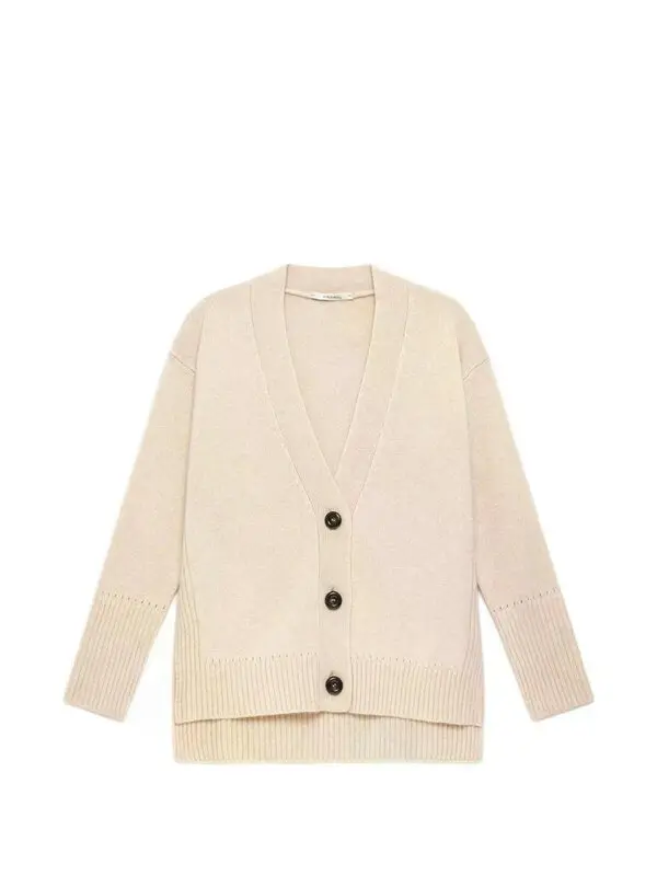 Malìparmi Ribbed-knit V-neck Cardigan
