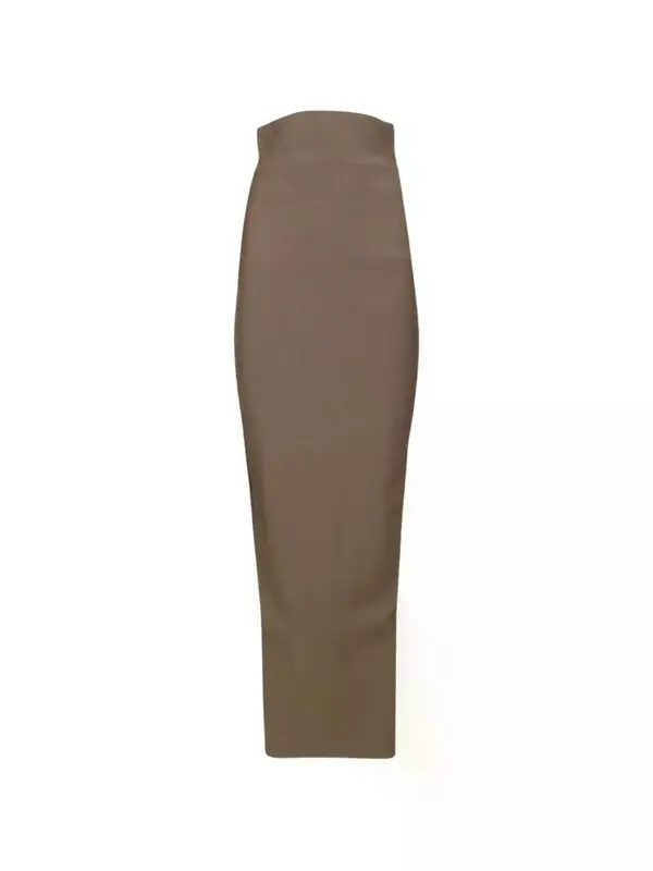 Rick Owens High-waisted Rear-slit Skirt