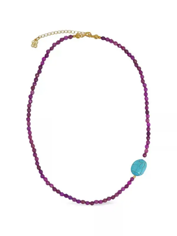 OTTOMAN HANDS Felice Beaded Jade Necklace - Gold