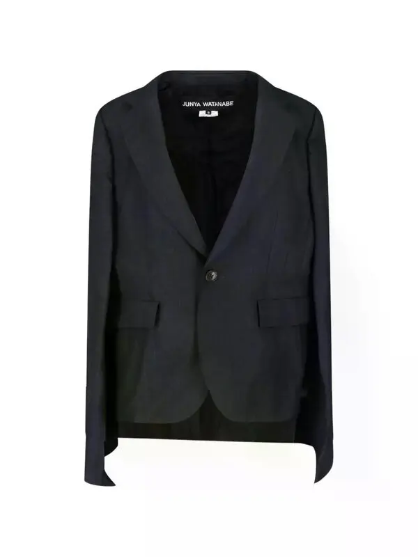 Junya Watanabe Pinstripe-pattern Cape-style Jacket