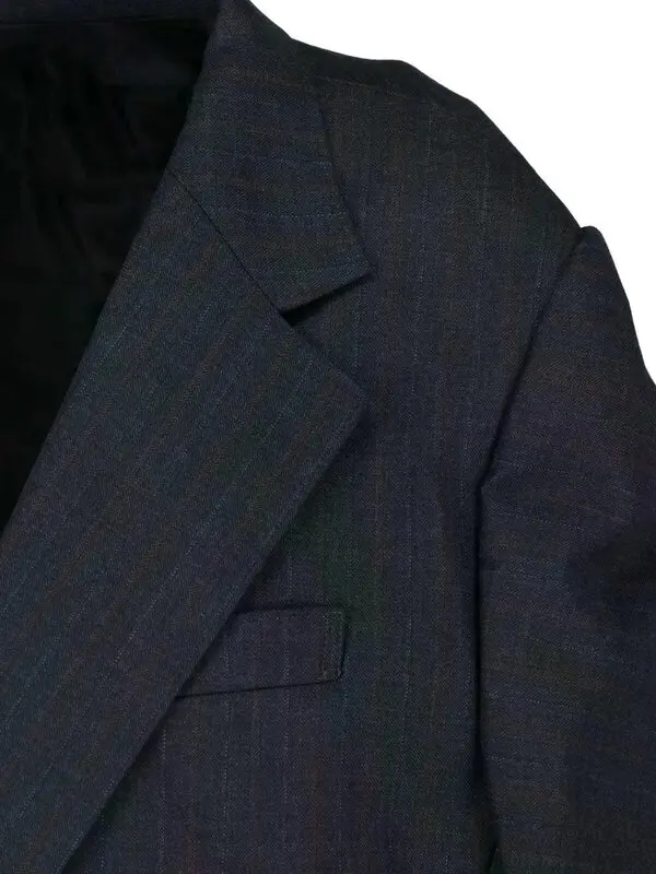 Junya Watanabe Pinstripe-pattern Cape-style Jacket