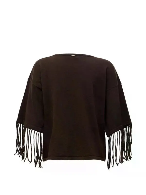 Herno Fringe-trim Crew-neck Jumper