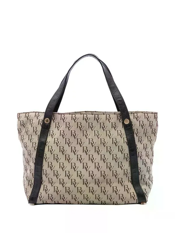 Bottega Veneta 2007-2011 Bv Monogram Jacquard Tote Shoulder Bag