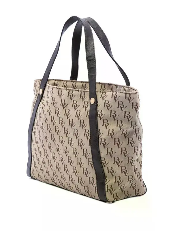 Bottega Veneta 2007-2011 Bv Monogram Jacquard Tote Shoulder Bag