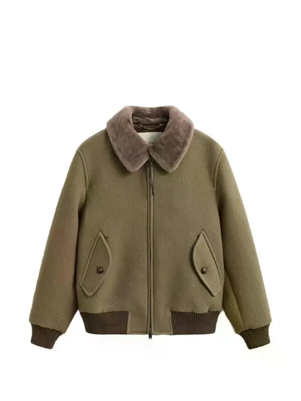 Gant Shearling-collar Wool Jacket