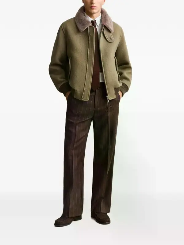 Gant Shearling-collar Wool Jacket