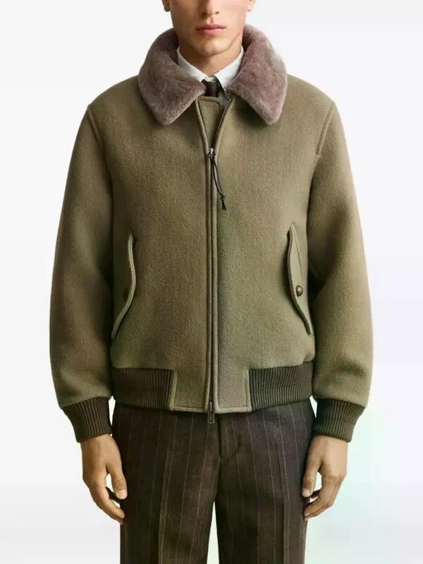 Gant Shearling-collar Wool Jacket
