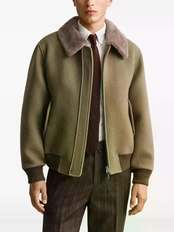Gant Shearling-collar Wool Jacket