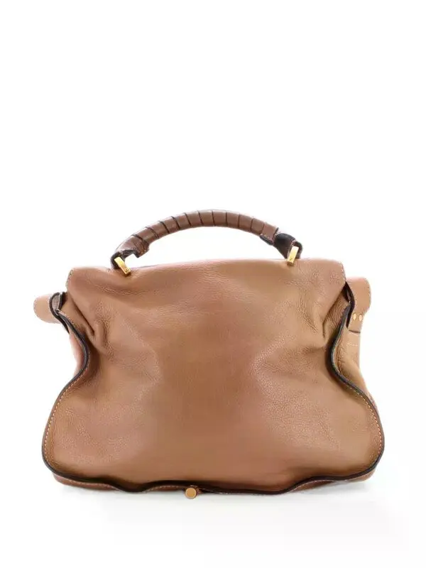 Chloé Marcie Top Handle Bag Leather Medium Shoulder Bag - Brown