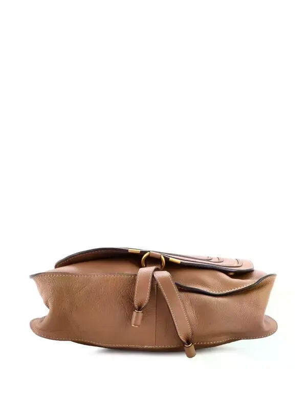 Chloé Marcie Top Handle Bag Leather Medium Shoulder Bag - Brown