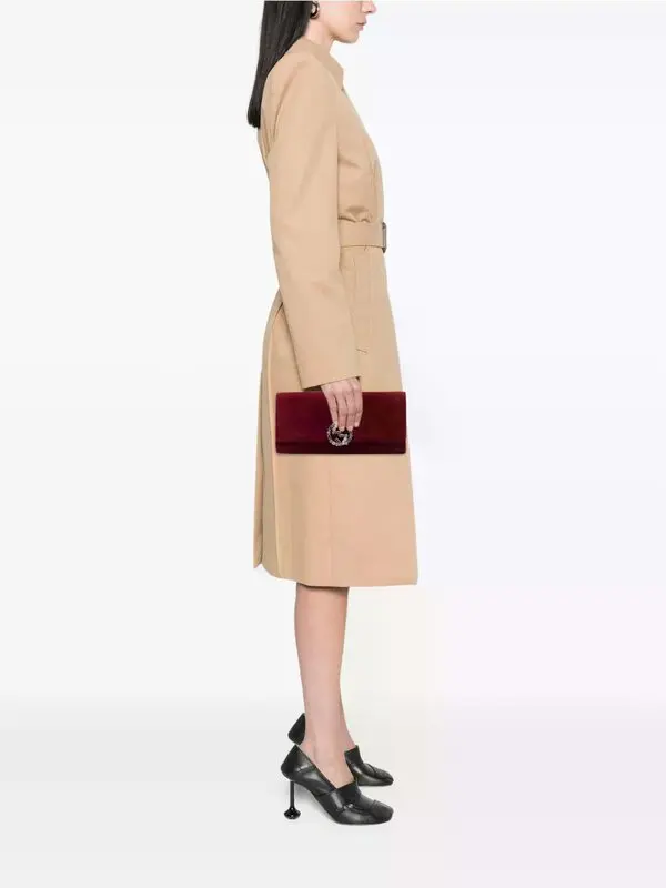 Gucci 2016-2026 Suede Crystals Broadway Clutch Bag