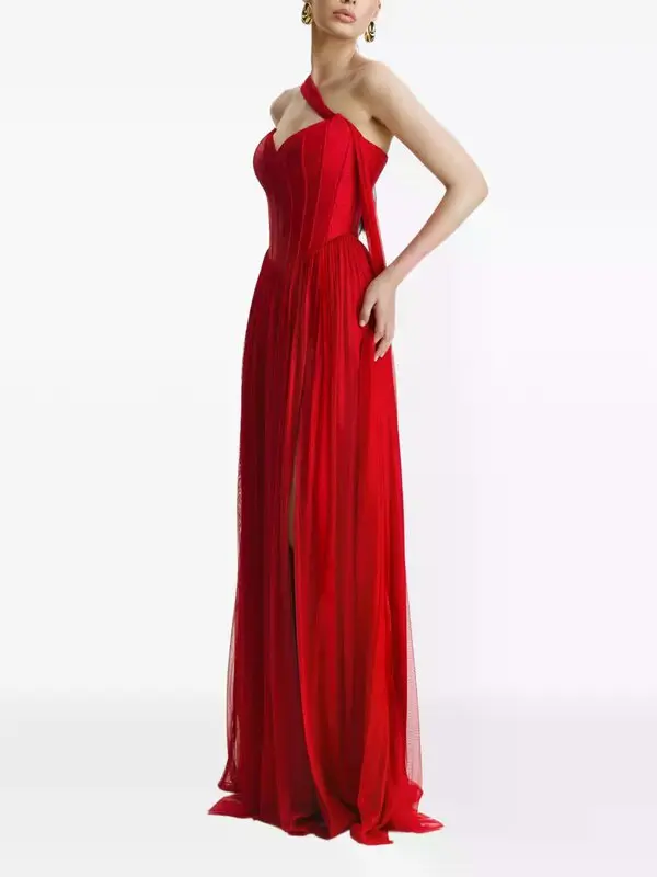 BENEDETTO Scarf-detail Corset Maxi Dress
