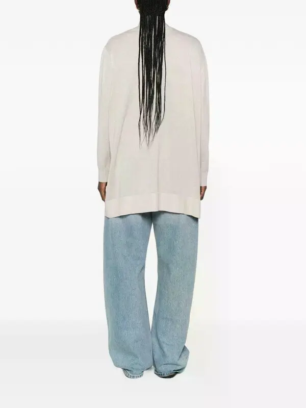 Marina Rinaldi Metallic-effect Knitted Cardigan