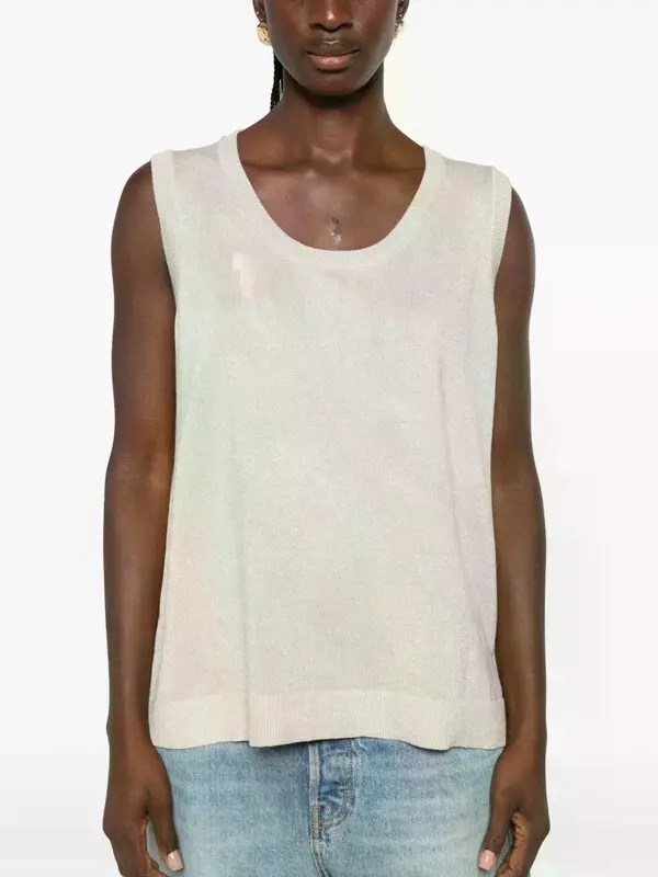 Marina Rinaldi Metallic-effect Knitted Cardigan