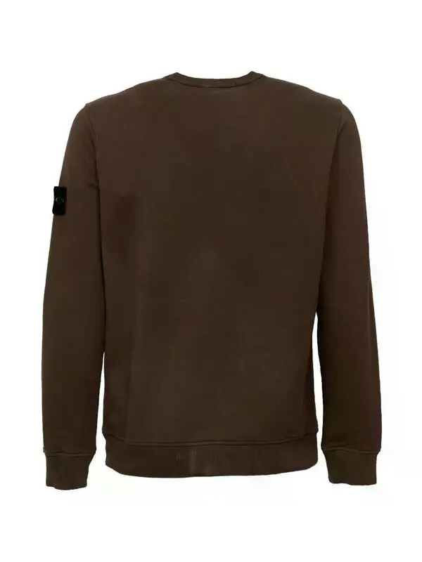 Stone Island 6100049 Brushed Organic Cotton Fleece Sweatshirt - Brown
