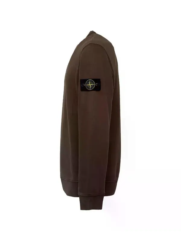 Stone Island 6100049 Brushed Organic Cotton Fleece Sweatshirt - Brown