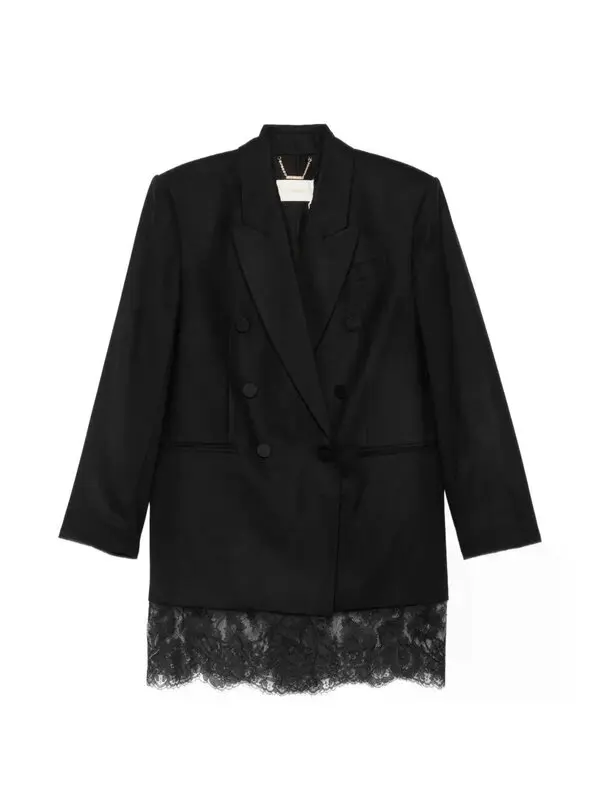 Zimmermann Lace-trim Double-breasted Blazer