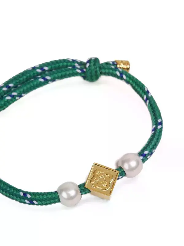 Casablanca Logo-plaque Faux-pearl Bracelet