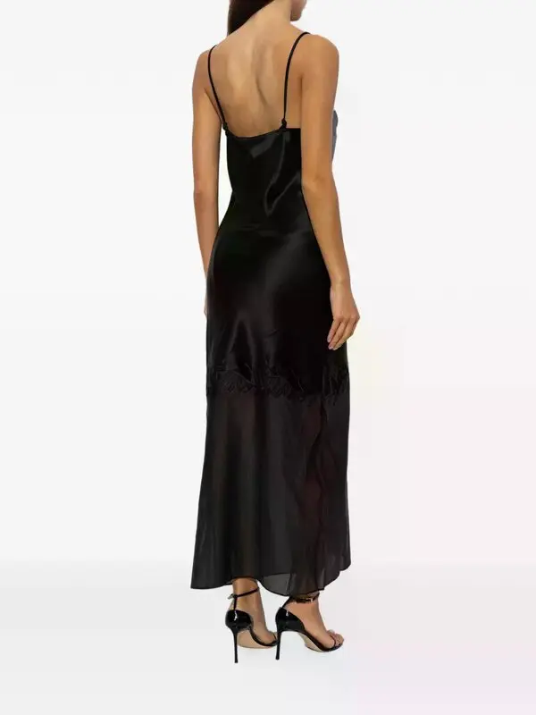 BY MALENE BIRGER Camilla Embroidered-leaf Maxi Dress - Black
