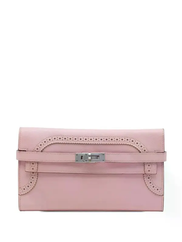 Hermès 2016 Swift Ghillies Kelly Longue Wallet Long Wallets - Pink
