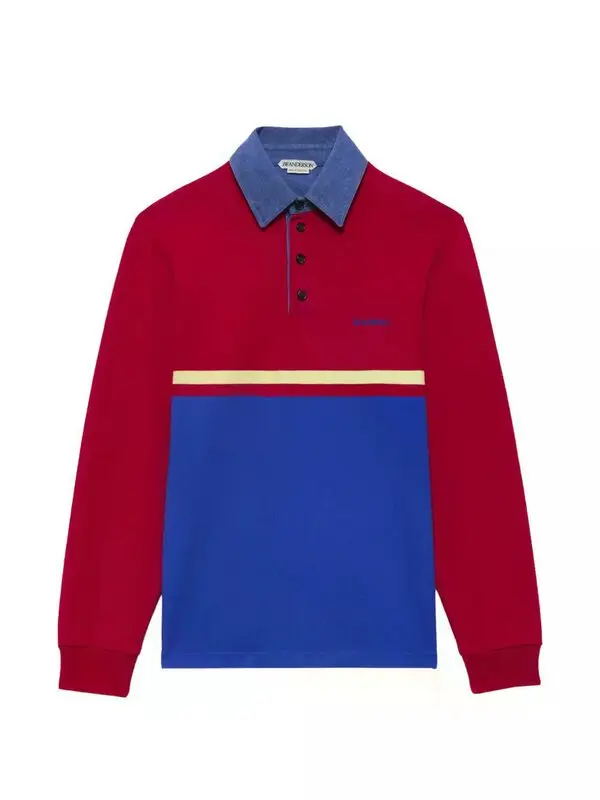 JW Anderson Colour-block Long-sleeve Polo Shirt
