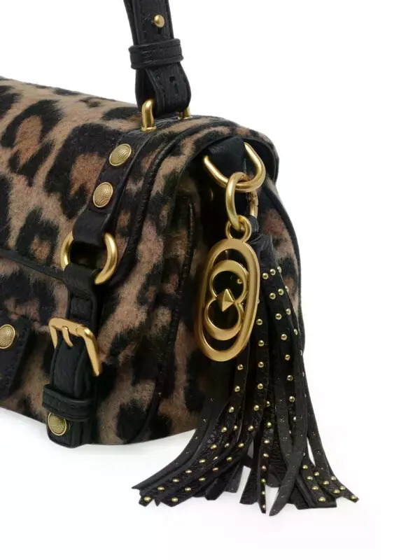 LA CARRIE Animal-print Studded Tote Bag