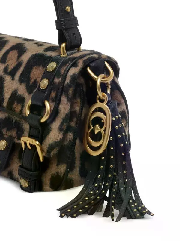LA CARRIE Animal-print Studded Tote Bag